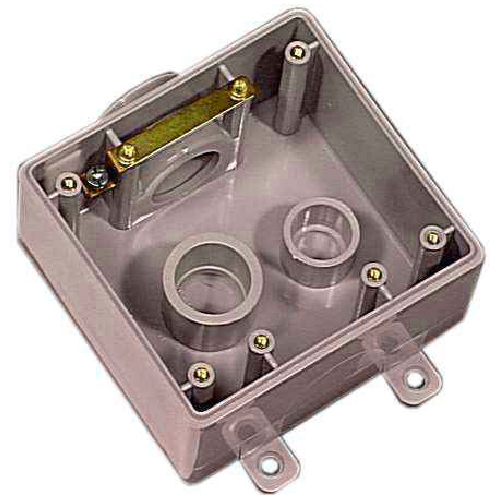 KRALOY Grey FSE Gang Box 2 Gang PVC 020069 | RONA