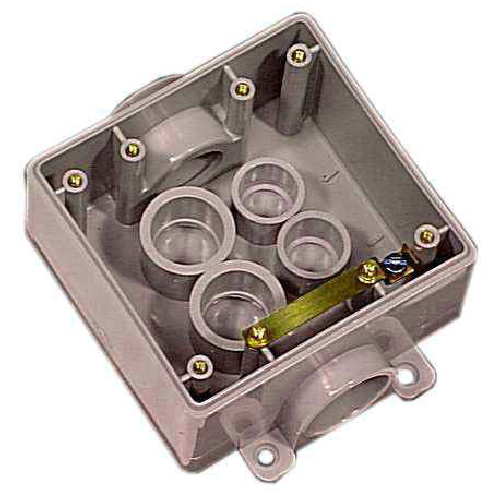 Kraloy FSC 3-in-1 Gang Box - PVC - 1-in to 1/2-in - Grey 020071 | RONA