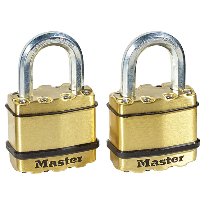 MASTER LOCK Pack of 2 Padlocks - 1 3/4" - Brass/Steel M1BLCBCTHC | RONA