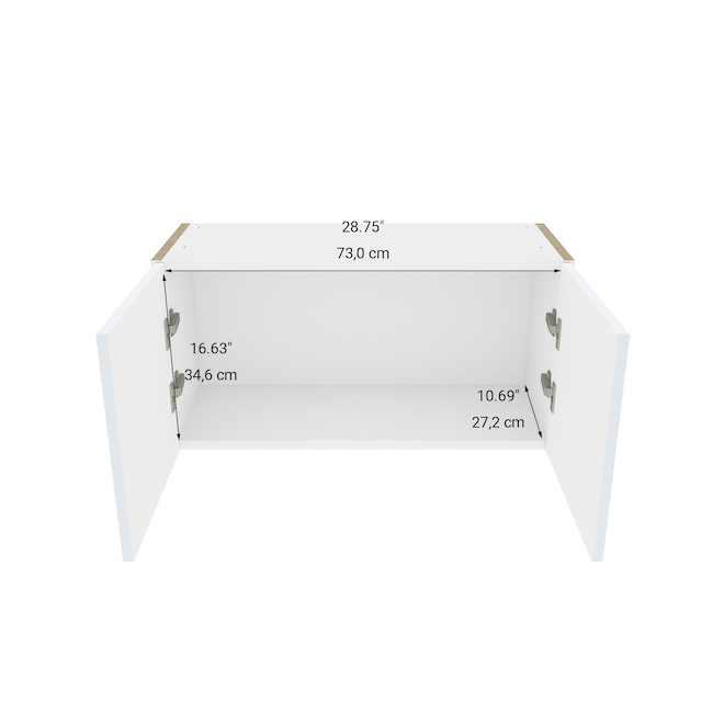 Caisson mural du haut Topaz Eklipse, 2 portes 30 po x 15 po blanc RD ...
