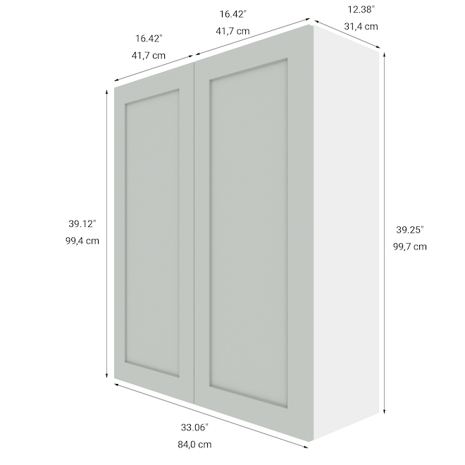 Caisson mural Angelite de Eklipse, 33 po x 39 po, gris RD-HTG33-GT | RONA