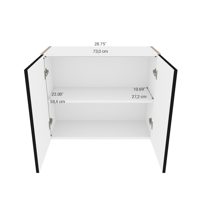 Caisson mural moyen Collection Onyx Eklipse 30 po x 24 po, noir RD-HM30 ...