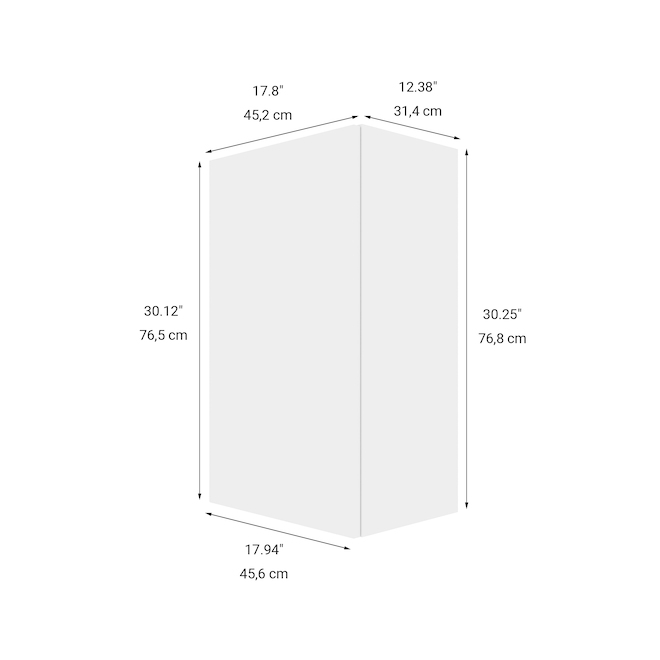 Caisson mural Collection Moonstone Eklipse 18 po x 30 po, blanc RD-HG18 ...