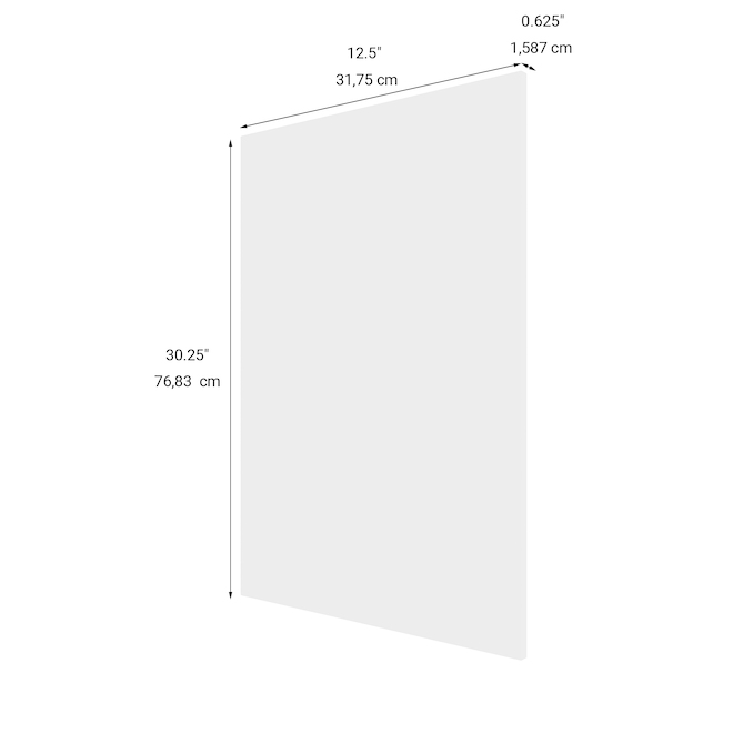 Eklipse Moonstone 24-in x 34.75-in White Melamine Dishwasher Panel RD-PANDW-BL | RONA