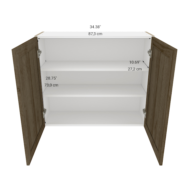 Eklipse Ruby 35.88-in x 30.25-in x 12,38 po Particleboard 2-Door Kitchen Wall Cabinet RD-HG36-PC ...