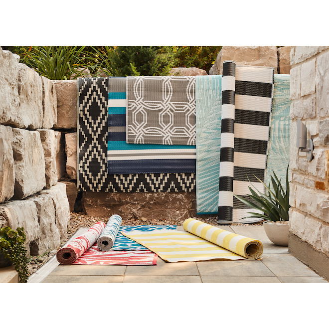 Multy Home 5-ft x 7-ft Blue Polyester Carpet MT1005440 | RONA