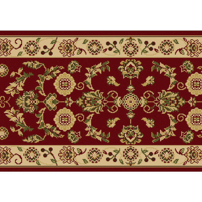 Multy Home Brooke 26-in Red/Pink Woven Olefin/Polypropylene Runner (By ...