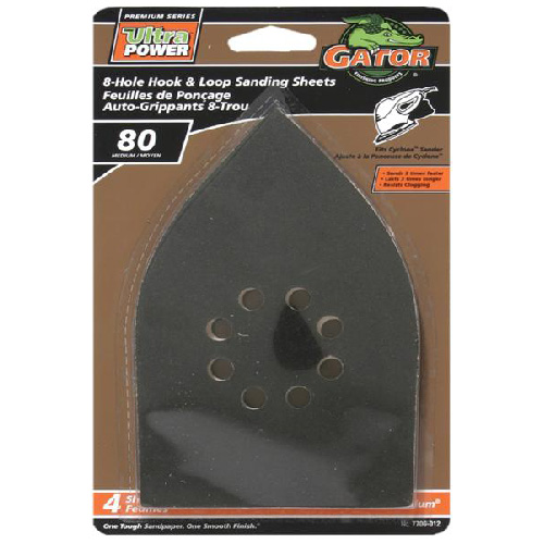 GATOR ULTRA POWER Detail Mouse Stick-On Sandpaper - 80 Grit - 8-Hole ...