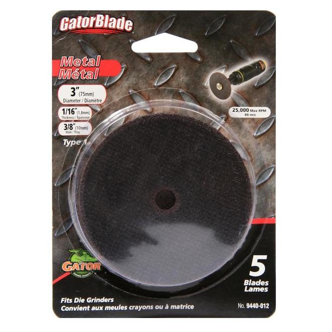 Disques à découper à l'oxyde d'aluminium Gator (paquet de 5) 9440-012 ...