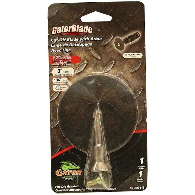 Gator 3-in Metal-Cutting Cut-Off Blade with Arbor 9429-012 | RONA