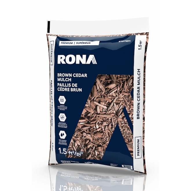 Paillis de cèdre brun RONA sac de 1,5 pi³ 7253049 | RONA