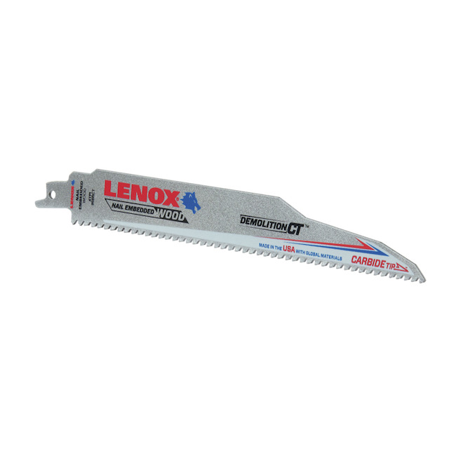 LENOX 6-TPI Carbide-Tipped Demolition Reciprocating Saw Blade 1832143 ...
