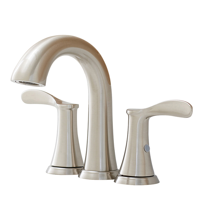 SHENZHEN GLOBE UNION AquaSource Rika Brushed Nickel 2-Handle Widespread ...