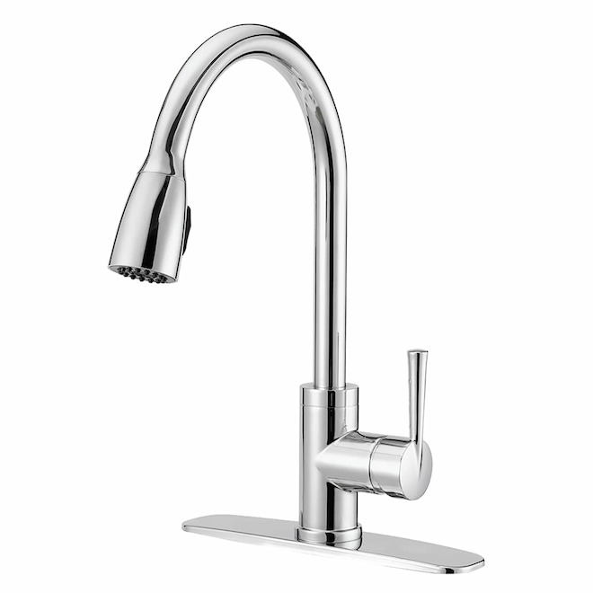 VALU+ Embrel Kitchen Faucet with 1 Handle and Pull-Down Spout - Chrome ...