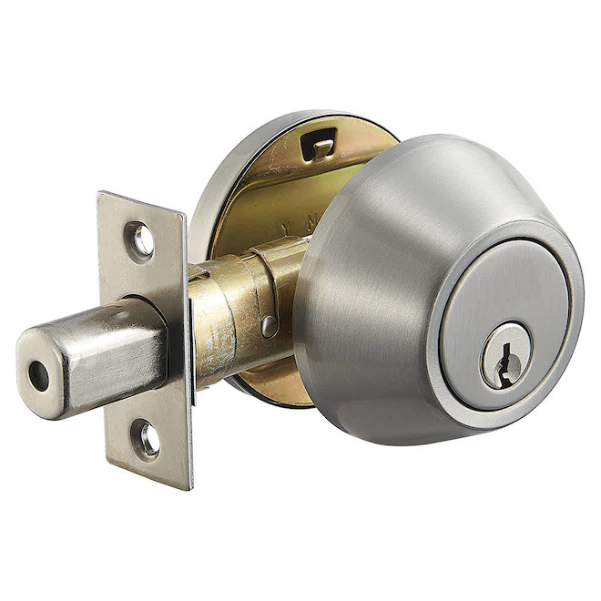 RONA Nadira Deadbolt with Single Cylinder - Satin Nickel LT10S10V | RONA