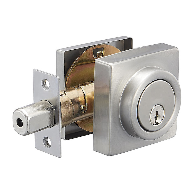 RONA Emrica Deadbolt with Single Cylinder - Satin Nickel LTS0S10E | RONA