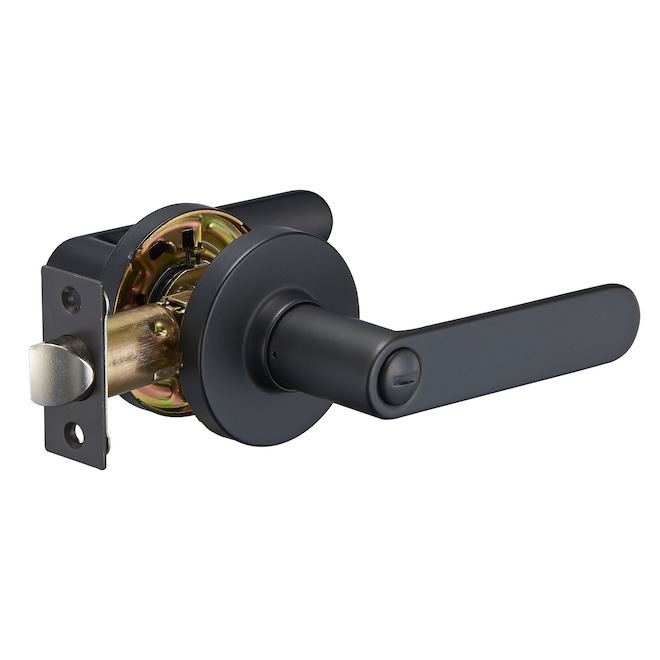 RONA Calia Matte Black Privacy Lever TMRR4930 | RONA