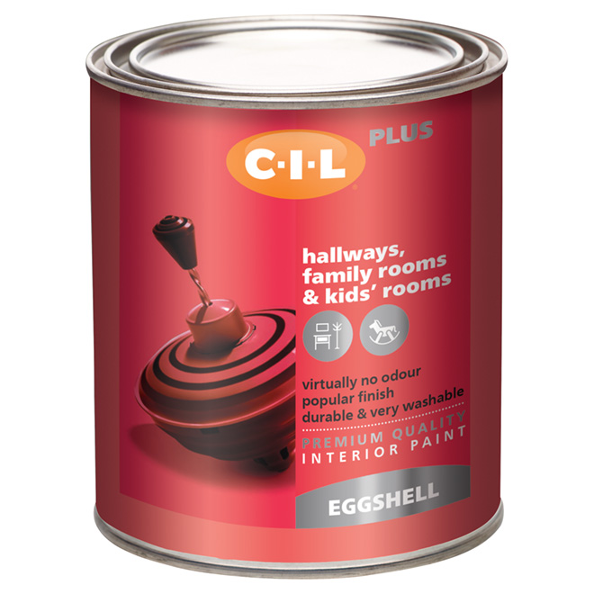 CIL C-I-L Plus-Latex Self-Priming Interior Paint Base - Eggshell Finish ...