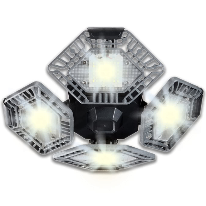 Bell + Howell 10.62 L x 4-in H 8000-lm Grey 4-Panel LED Ceiling Light ...