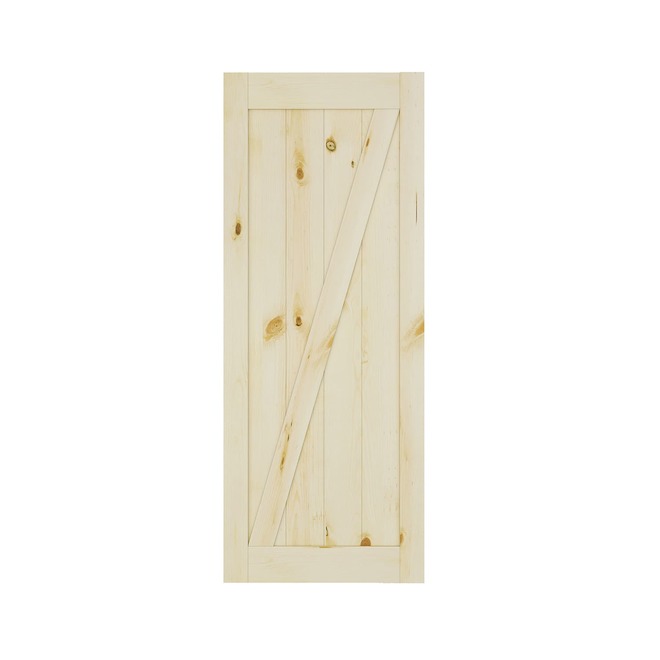 LANDON&CO Landon & Co. Z-Bar Barn Door in Natural Knotty Pine - 36 x 84-in BDS1099-3684 | RONA