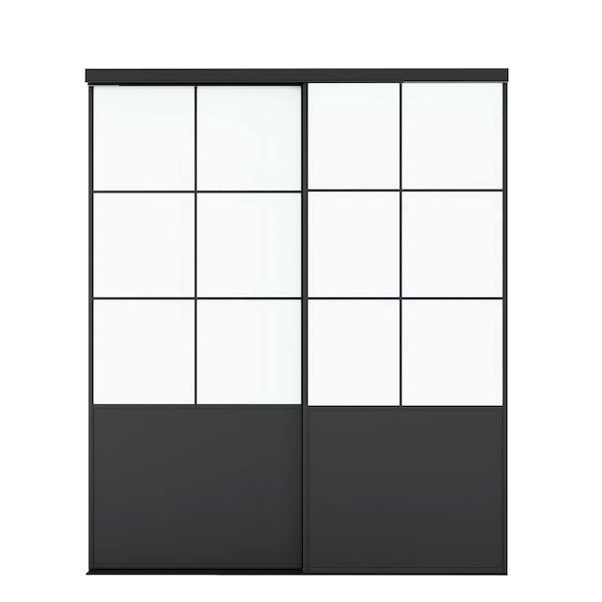 LANDON&CO Portes coulissantes Landon & Co. à 6 verres givré pour garde ...