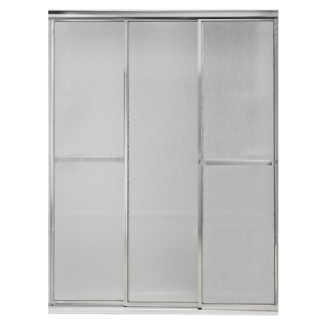 Mirolin Tri Panel 42-in to 43-in W x 71-in H Madison Sliding Shower ...