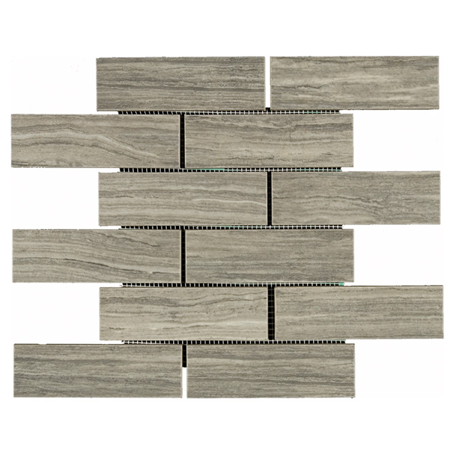 Mono Serra Porcelain Mosaic Tiles in Silk Nickel with Matte Finish and ...