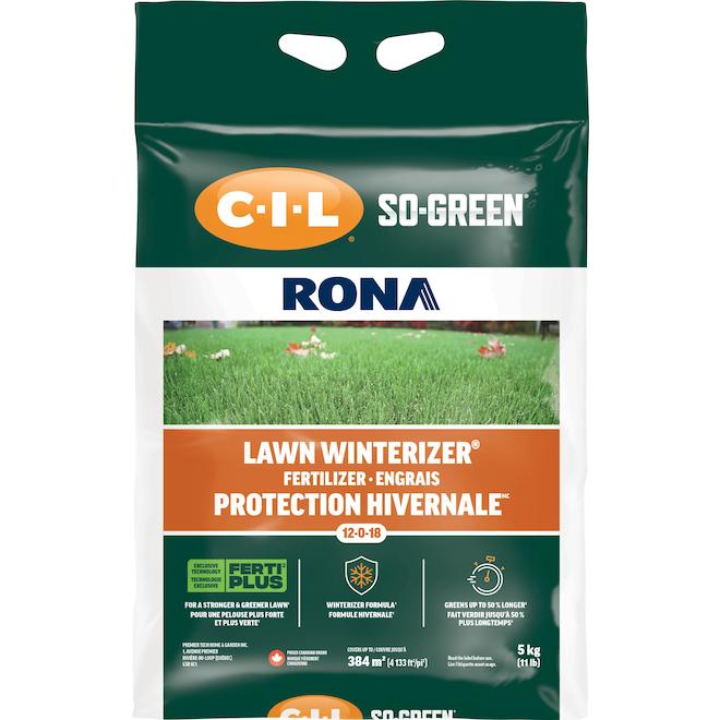 RONA C-I-L SO-GREEN Lawn Fertilizer 12-0-18 with FERTI-PLUS - 5-kg Bag 2365411 | RONA