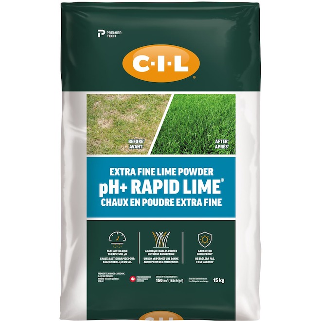 C-I-L pH+ Extra Fine Fast Release Rapid Lime Lawn Fertilizer - 15 kg ...