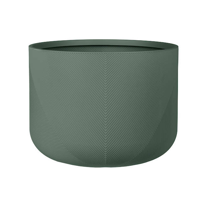 Garant Gavin Planter 14-in with Grooved Texture - Boreal Green HGA14BG ...