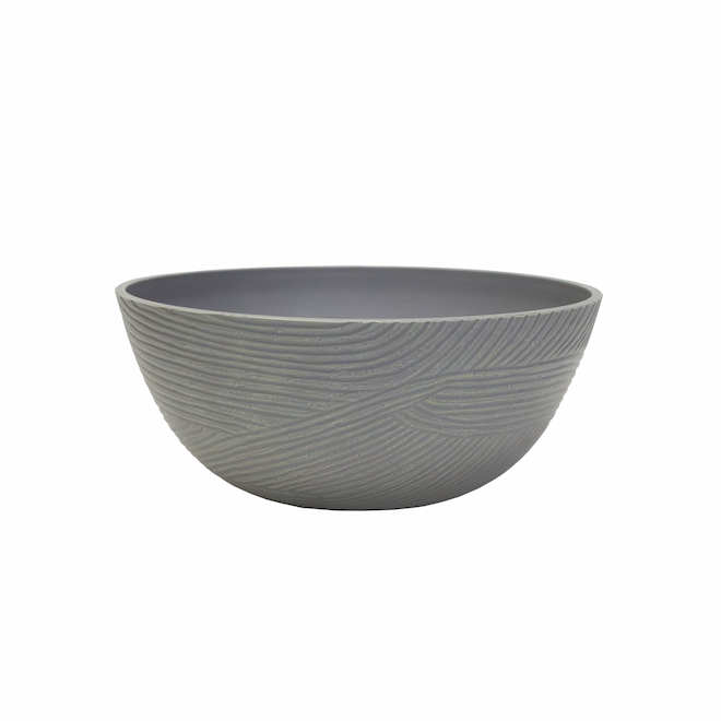 Garant Riptide Planter 14-in Bowl Style with Grooved Texture - Light ...