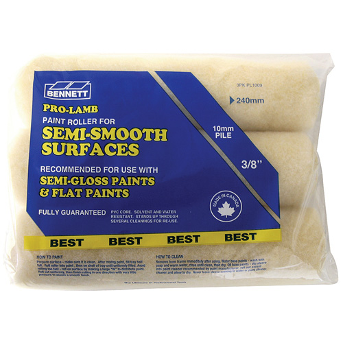 Bennett Pro-Lamb 3-Pack 9.5-in x 10-mm Rollers | RONA
