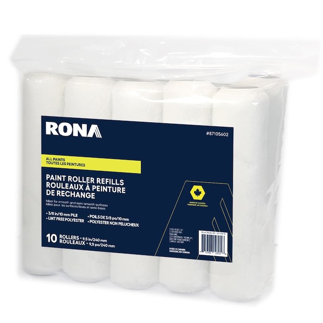 RONA 10-Pack 10 mm Polyester Paint Roller Refills | RONA