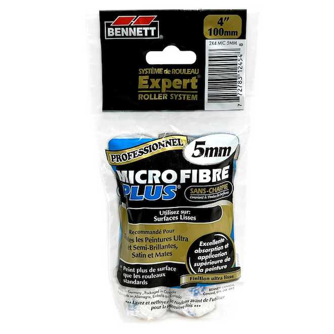 Manchon de rouleau à peinture Bennett Micro Plus 5 mm en microfibre, 2 ...
