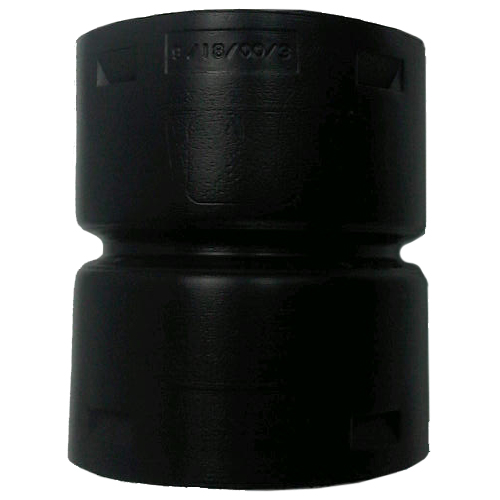 BIG 'O' Big O Double Bell Coupler - Polyethylene - Black - 4-in dia ...