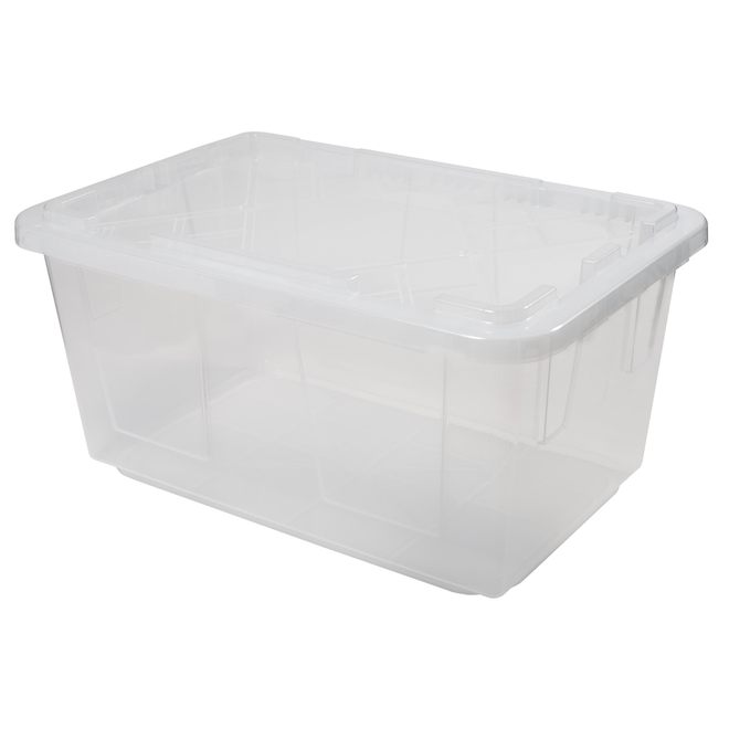Bac de rangement GreenMade en plastique transparent avec couvercle, 64 ...
