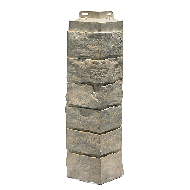 NOVISTONE Smoke Grey Stacked Stone Corner 6" x 21 1/4" 120140004D | RONA