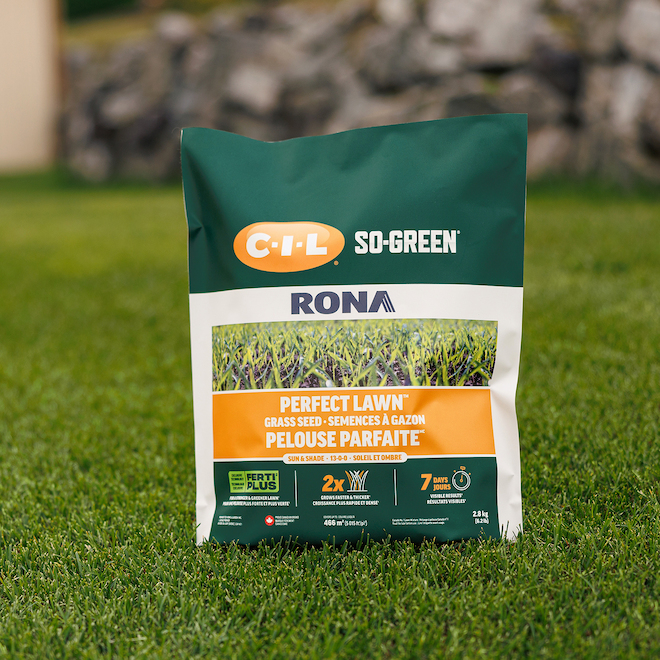 RONA C-I-L SO-GREEN Perfect Lawn Grass Seed Sun and Shade 13-0-0 with ...