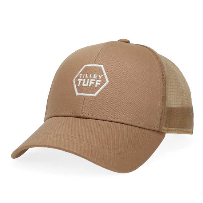 Tilley Tuff Trucker Baseball Cap for Men in Sand Cotton and Back Mesh ...