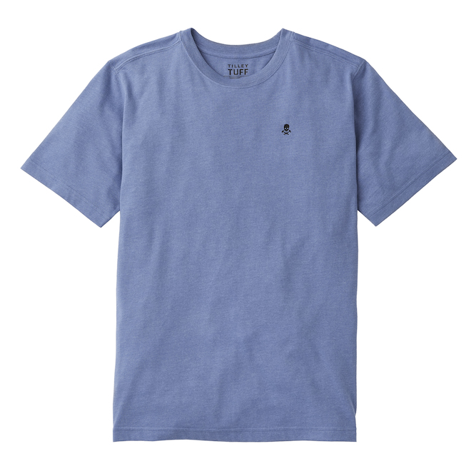 Tilley Tuff T-Shirt for Men in Blue Mix Cotton with Logo - Small MR7KT2172600121 | RONA
