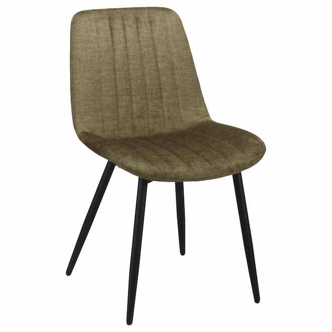 Bouclair 2-Pack 16.5 x 33.07-in Khaki Velvet Dining Chair 9407764 | RONA