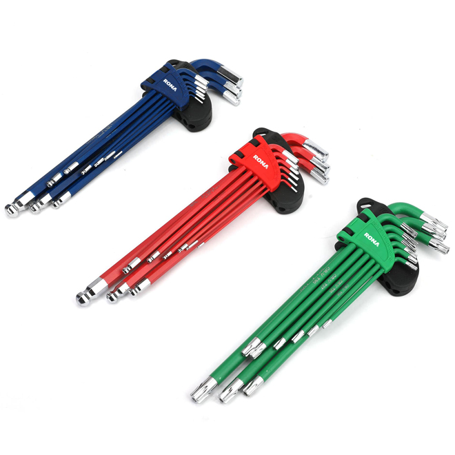 RONA Hex Key Set in CRV Steel - 27 Pieces HT2409004A | RONA