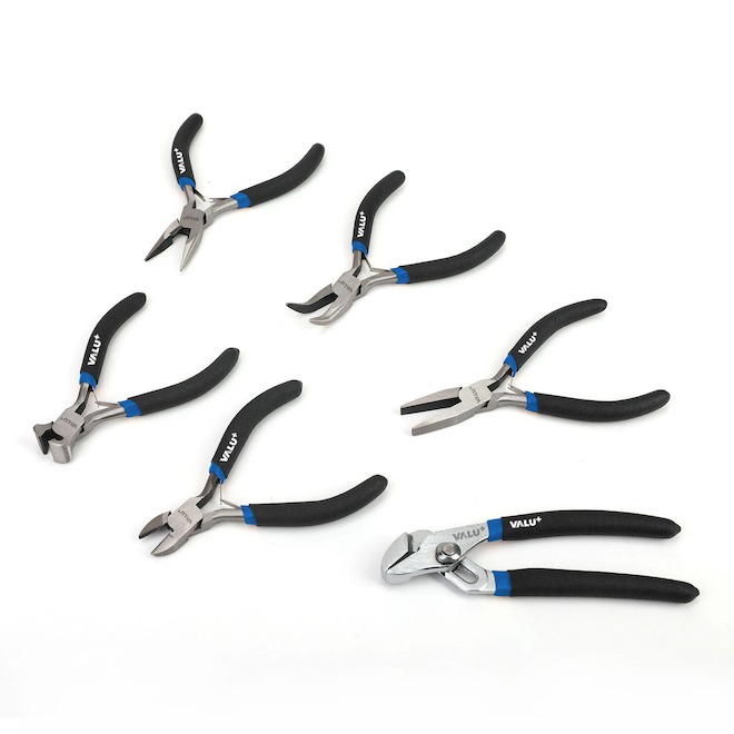 VALU+ Set of Mini Pliers in Steel - 6 Pieces HT2409019A | RONA