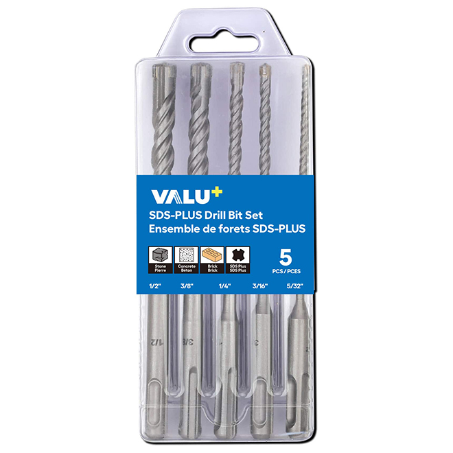 VALU+ SDS_Plus Dril Bit Set - 5-Piece JDB-02SD | RONA