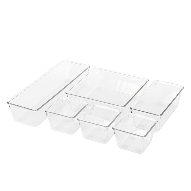 VALU+ Storage Box Set Clear with Non-Slip Pads - 6-Piece RONA-002 | RONA