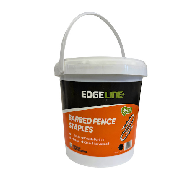 EDGE LINE 1-1/2-in 9-Gauge Galvanized Steel Barbed Fence Staples - 10 ...