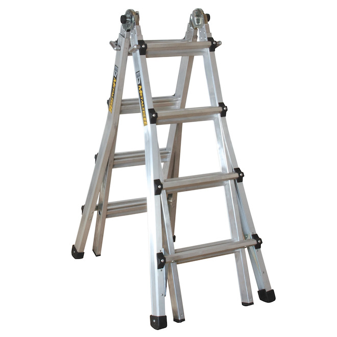 Metaltech Multi-Position Ladder 5-in-1 with 300-lb Capacity - 17-ft E ...