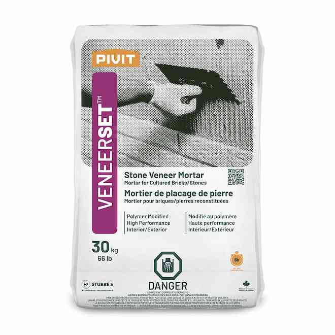 Pivit VENEERSET Stone Veneer Mortar for Cultured Bricks and Stones ...