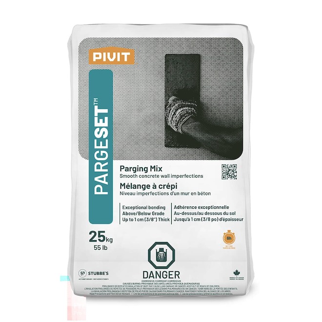 Pivit PARGESET Parging Mix for Concrete Wall Imperfections in 25-kg Bag ...