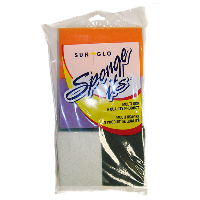 SUN GLO Multipurpose Sponges - Pack of 8 - Assorted Colors 3070 | RONA
